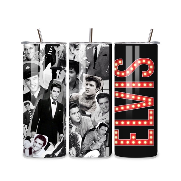 Handmade | Dining | Elvis Presley 2oz Stainless Steel Tumbler | Poshmark